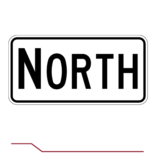 "NORTH" CARDINAL DIRECTION MARKER (Guide-Wayfinding)