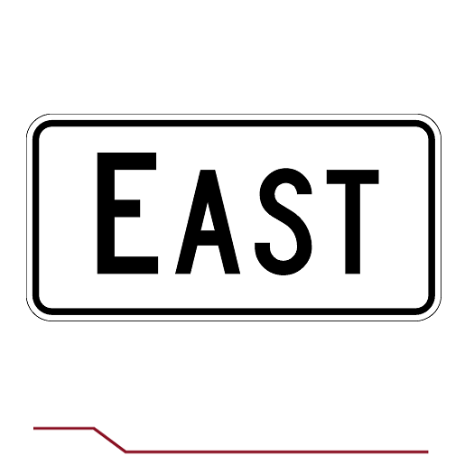 M3-2 "EAST" CARDINAL ROUTE MARKER
