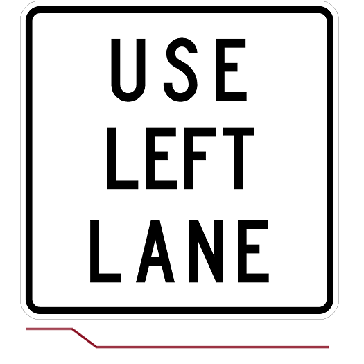 M4-20L USE LEFT LANE