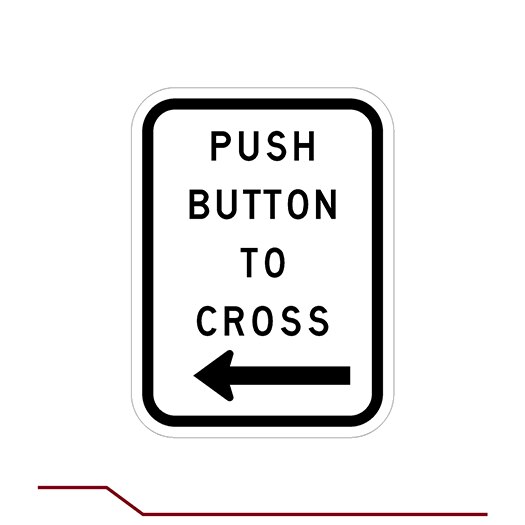 R10-4L PUSH BUTTON TO CROSS - LEFT ARROW
