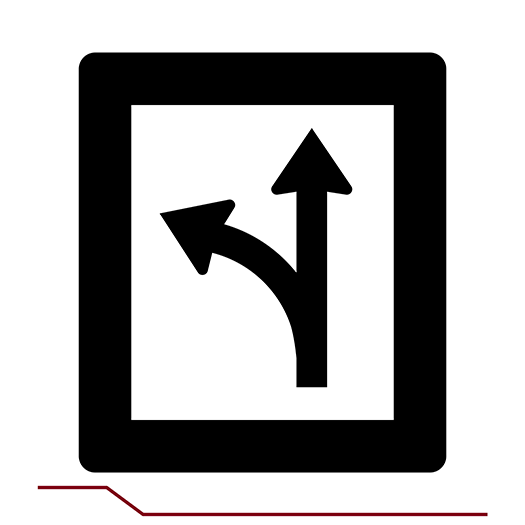 R3-6L LEFT & UP/AHEAD ARROW