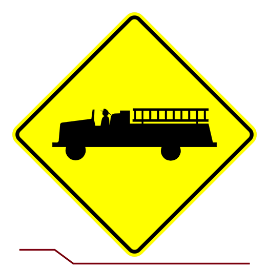 W11-8 FIRE TRUCK SYMBOL