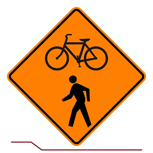 WO11-15 BIKE AND PEDESTRIAN SYMBOL